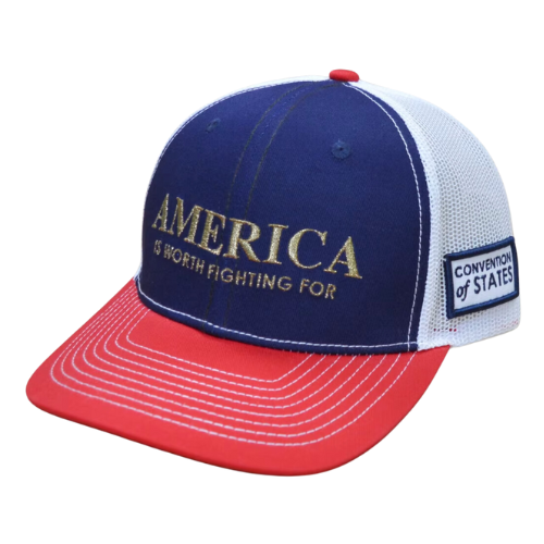 America Trucker Hat- RWB – Article V Outfitters